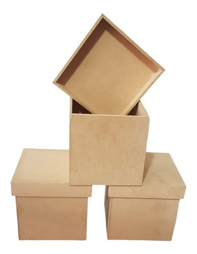 Lomas Pino Square Boxes with Lid (10cm x 10cm) 5 Units