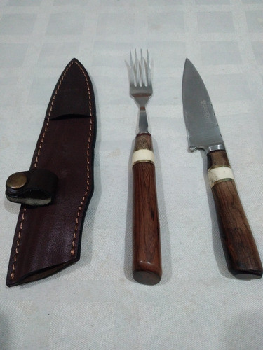 Seigen Knife and Fork Germany Stainless Steel 440 with Sheath