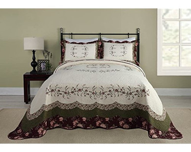 Modern Heirloom Collection Brooke Cotton Filled Quilt