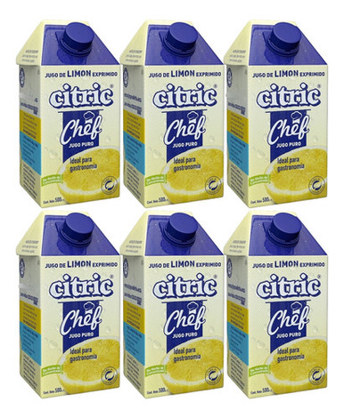 Citric Lemon Juice Chef 500ml (Pack of 6 Units)