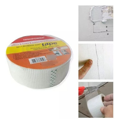 HighPower Self-Adhesive Fiberglass Mesh Tape 45m x 50mm for Gypsum