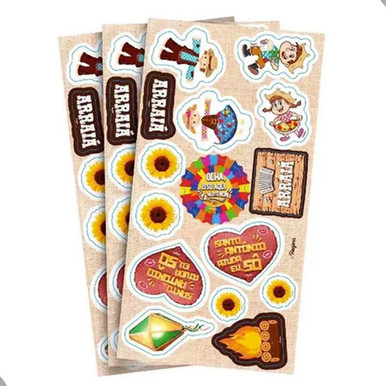 Regina Festas Festa Junina Sticker Set with 3 Sheets