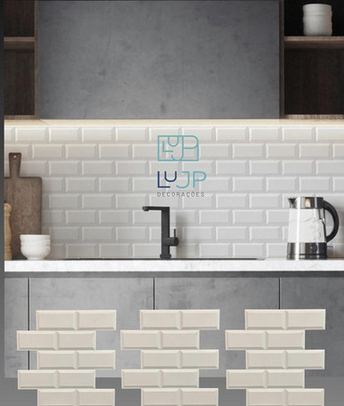 Lu JPDecorações 18 Retro Brick Design 3D Panels 50x50 for Home