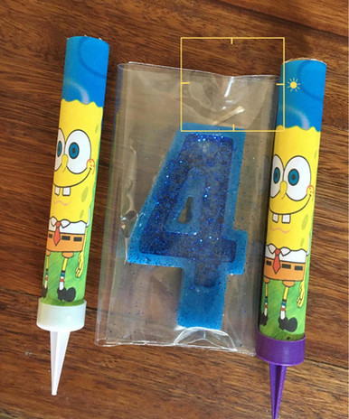 SpongeBob SquarePants Number Candle Set with 2 Sparklers
