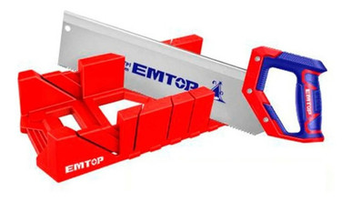 Emtop 12-Inch Hand Saw with Miter Box Ehasmb3001