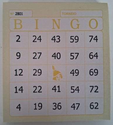 Tamoio 1,500 Yellow Bingo Cards