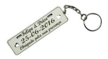 Keychain Wedding Favors Car Plaques - 100 White Eucatex Keychains
