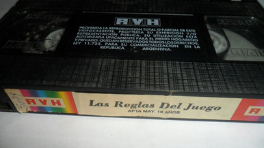 AVH VHS Las Reglas Del Juego (The Player)