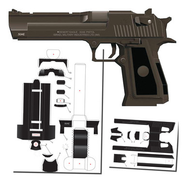 Desert Eagle Escala Real Papercraft