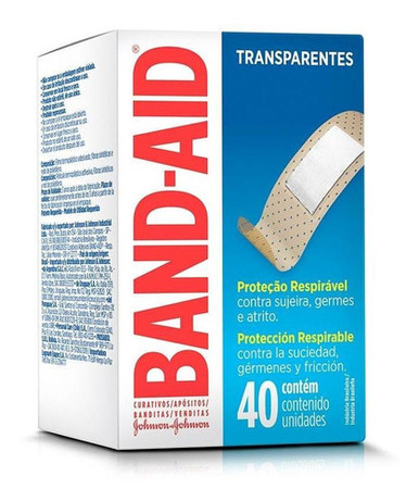Band-Aid Transparent Adhesive Bandages - 40 Units