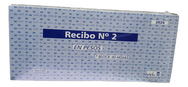 Nivel 10 Receipt Book Number 2 in Pesos 2024 x 10 Units