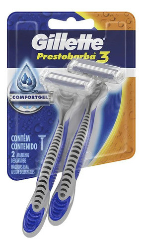 Gillette Prestobarba 3 Comfort Gel Razor 2 Pack