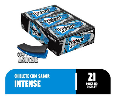 Trident Fresh Intense Chewing Gum Display C/ 21 Units