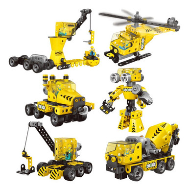 Steam 6 In 1 Construction Game for Kids - 193 Pcs