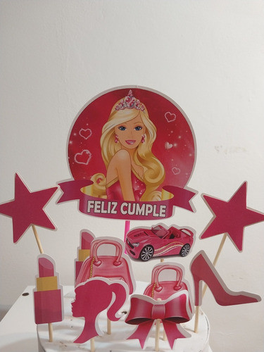 Cami's Cotillon Barbie Cake Topper + 10 Cupcake Toppers