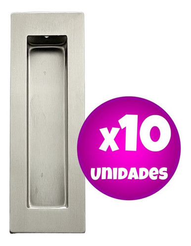 Arzen Rectangular Recessed Bucket for Sliding Doors - Pack of 10
