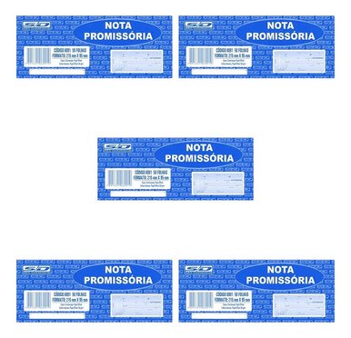 SD Yellow Promissory Note Block Kit 5 Blocks with 50 Sheets