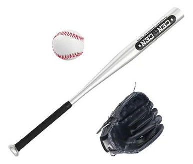Generic Baseball Bat Set: Four Baseball Bats with Gloves and Ball