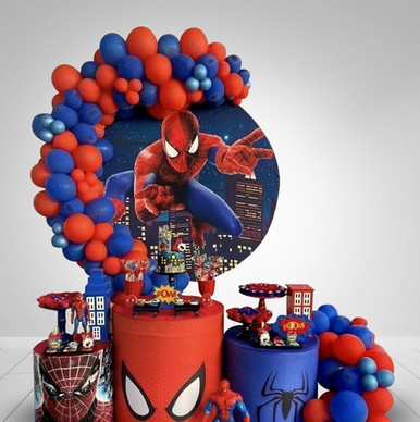 Joy Deconstructed Spider-Man Arch - 160 Balloons + Ribbon + Gift