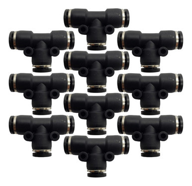 Euromatic Quick Connect Tee Fitting for 8mm Tube - 10 Units