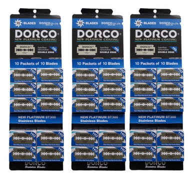 Dorco Professional Razor Blades X 3 Complete Blister 300 Blades