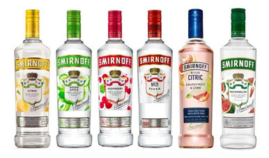 Smirnoff Vodka 700 Cc. + Stir Sticks + Coasters