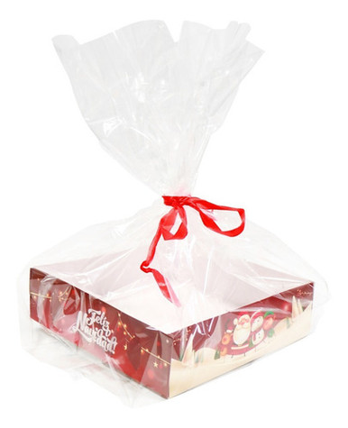 Manzana Cotillon Christmas Gift Kit Tray + Cellophane + Ribbon