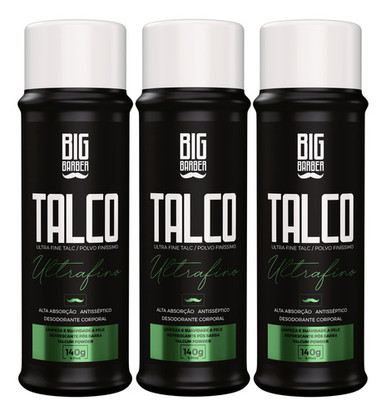 Big Barber Ultrafine Talc Powder 140g Box with 3 Units
