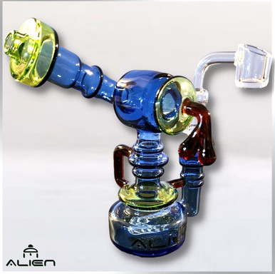 Alien Bongs Mini Glass Recycler with 6 Arms - 15cm