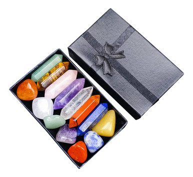 Generic Crystal Stone Set of 14 Pieces with Gift Packaging