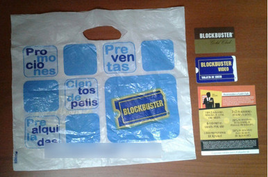 Blockbuster Vintage Card Set: Gold Club + Member + Promotional Flyer + Bag