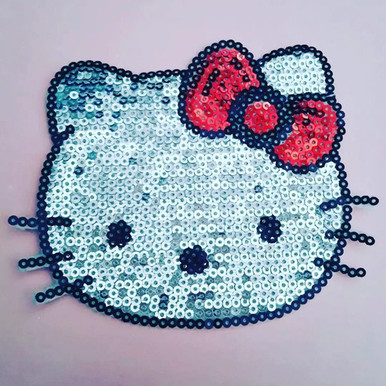 Hello Kitty Sequin Heat Transfer Patch