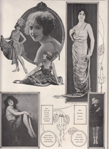 El Hogar 1924 Silent Film Photos Lucille Levant Dora Revalles and Others
