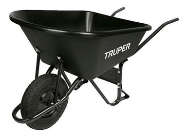 Truper Plastic Wheelbarrow 120 Liters CAT-60PL Neumatic Wheel