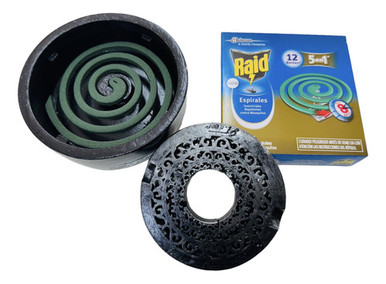 Raid Espiral X 12 and Ceramic Spiral Holder with Lid