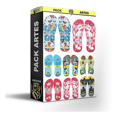 Corel Pack Arts Sublimation Designs for Flip Flops and Sandals