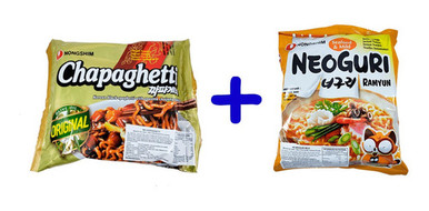 Nongshim Lamen Coreano Chapaguri Suave - Chapaghetti + Neoguri Suave