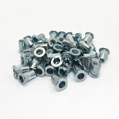 Argenrap Remache Roscado Tuerca Acero M4 Ranurado Cabeza Ancha X 50