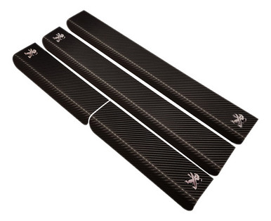 Peugeot Curb Protectors Carbon Fiber Resin Logo