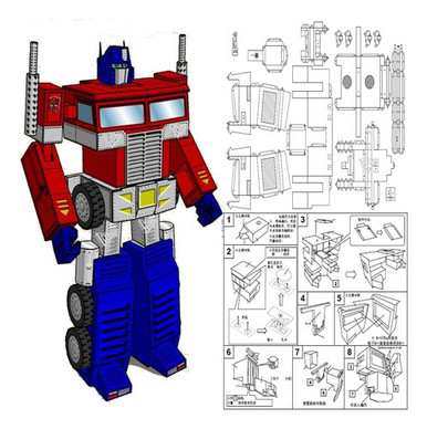 PAPERCRAFT Optimus Prime Transformable Papercraft