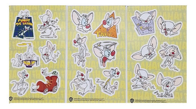 Animaniacs Pack Stickers Pinky and the Brain X3 Sheets Official License