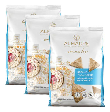 Almadre Vegan Snack Masa Madre Baked 130g x3