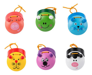 Generic Cute Animal Castanets - 6 Pieces Music Education for Kids