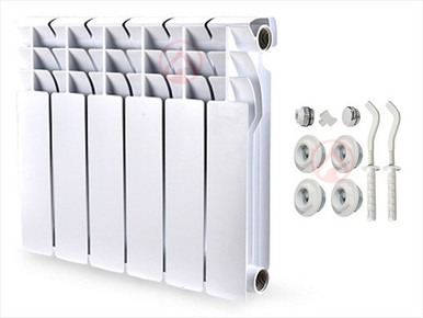 Triangular Radiator BJ 350 X 6 Elements + Installation Kit