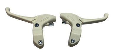 Logan Brake Handles for Kids Bicycles - White Plastic - Works!!