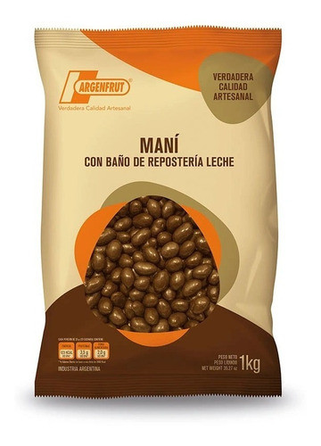 GoLOSINAS DEL SUR Mani Bañado En Chocolate 1kg *Ideal Candy Bar*