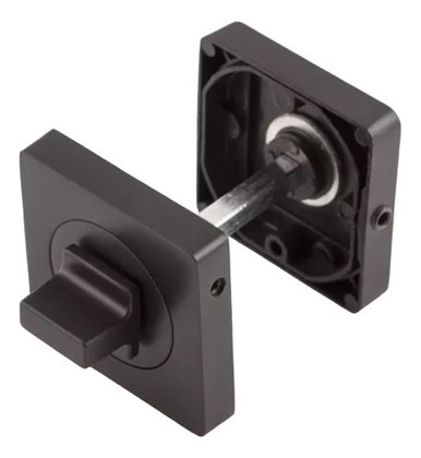 Bronzen Square Black Bathroom Door Lock and Key Set