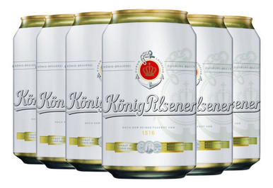 König Pilsener German Beer Can 330ml – 6 Pack