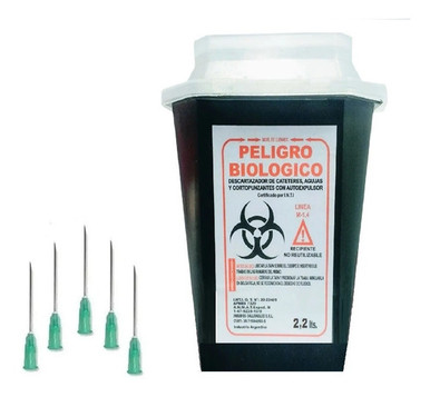 Webest Sterile Hypodermic Needles 40 X 8 21G x 1/2 + Needle Disposal Kit