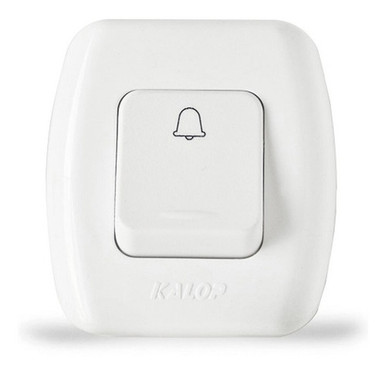 Kalop White Outdoor Push Button Switch